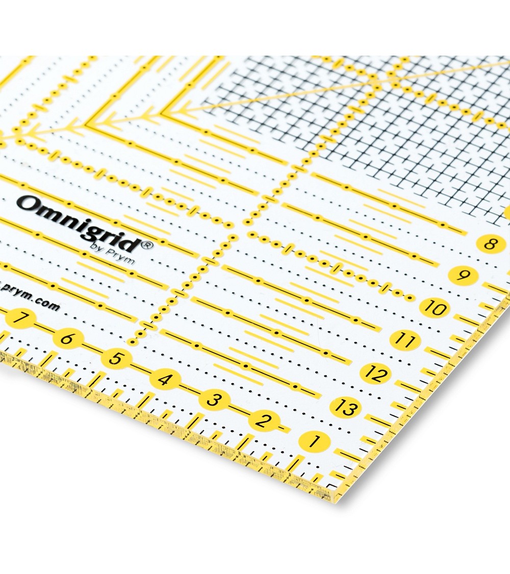 Règle carrée Omnigrid Basix, 15 X 15 cm. Manipulation sûre des couteaux ...